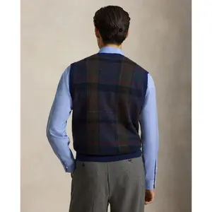 Ralph Lauren Plaid Wool-cotton Sweater Vest