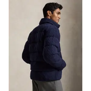Ralph Lauren Cable-knit Wool-cashmere Quilted Jacket