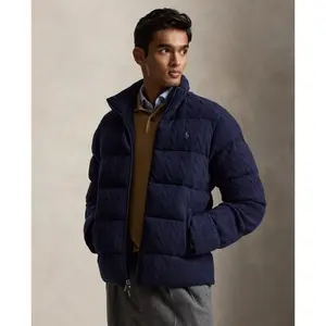 Ralph Lauren Cable-knit Wool-cashmere Quilted Jacket