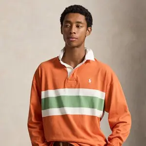 Ralph Lauren Big Fit Striped Jersey Rugby Shirt - Solar Sky Multi