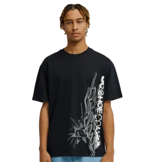 DC SHOES Dc Side Flame Tee - Black