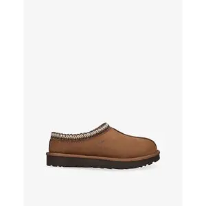 UGG Tasman Nubuck-leather Slippers - Mid Brown