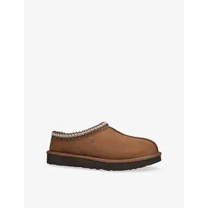 UGG Tasman Nubuck-leather Slippers - Mid Brown