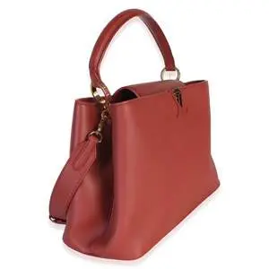 LOUIS VUITTON Capucines Gm Souple Top Handle Bag - Red