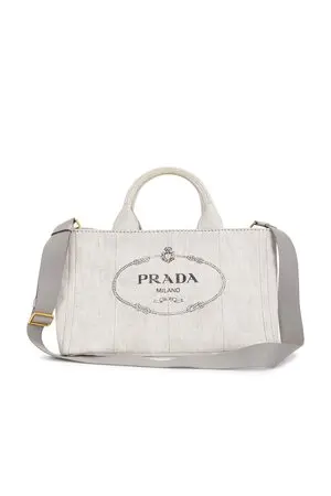 Prada Canapa Tote Bag - Grey
