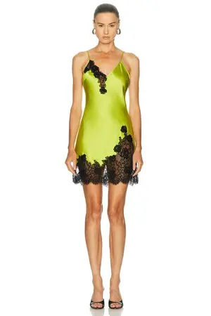 FLEUR DU MAL Juliet Lace Mini Slip Dress