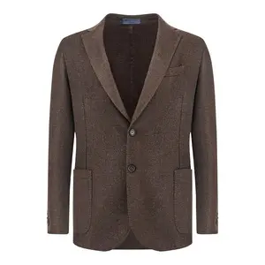 Paul & Shark Single-breasted Wool And Cashmere Blazer - Brown Coffee
