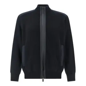 Paul & Shark Zip-up Cardigan In Cool Touch Wool With Typhoon® Re-4x4 Stretch Details