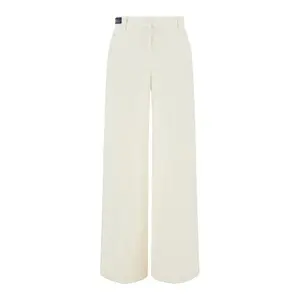 Paul & Shark Velvet Palazzo Trousers - Butter