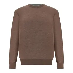 Paul & Shark Wool And Silk Crewneck With Contrast Trim - Leafless Tree