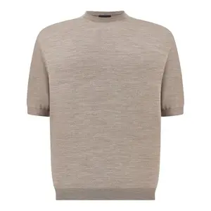 Paul & Shark 140's Superfine Merino Wool T-shirt Sand