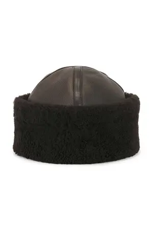 Nour Hammour Dallen Shearling Hat - Brown