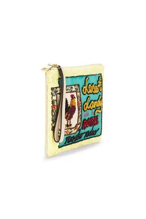 ALEMAIS Ace Rooster Embellished Clutch - Multi