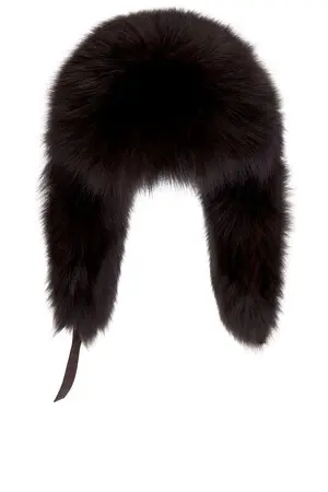 YVES SALOMON Fox Fur Chapka - Cold Brew