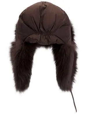 YVES SALOMON Fox Fur Chapka - Cold Brew