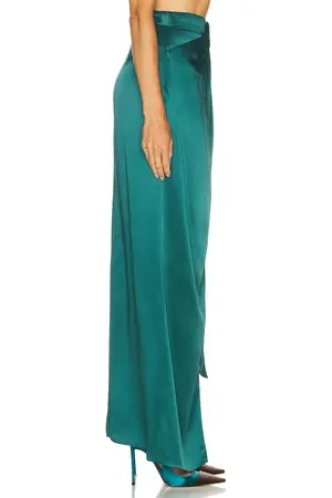 Lapointe Satin Wrap Maxi Skirt