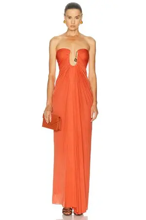 Christopher Esber Helix Crystal Strapless Gown