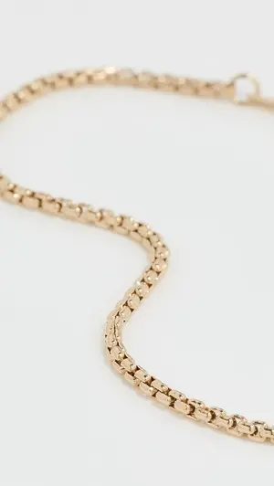 Zoe Chicco 14k Small Box Chain Anklet