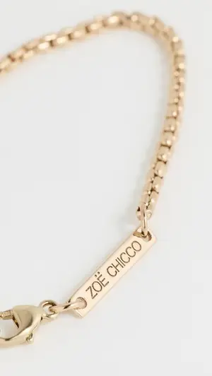 Zoe Chicco 14k Small Box Chain Anklet