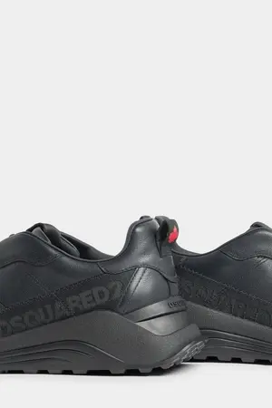 Dsquared2 Leather Flow Sneakers - Black