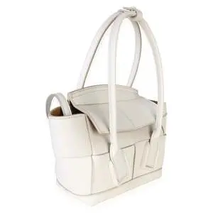Bottega Veneta Maxi Intrecciato Leather Shoulder Bag - White