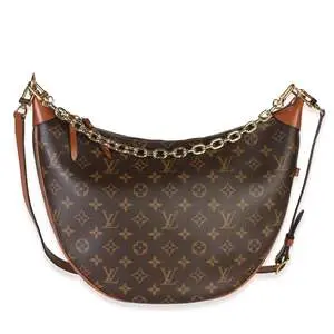 LOUIS VUITTON Reverse Monogram Canvas Loop Hobo Bag - Brown