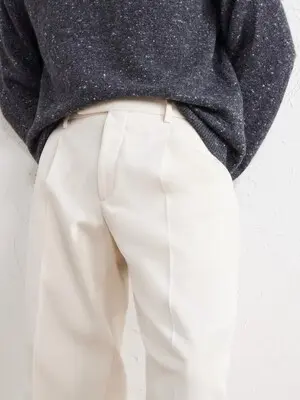 Zegna Straight-leg Cotton And Wool-blend Twill Trousers