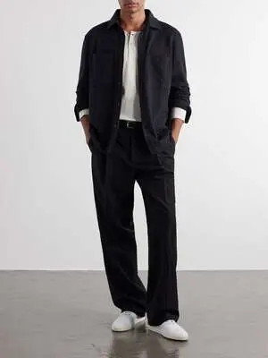 Mr P. Pinstriped Cotton-blend Jersey Shirt