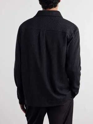 Mr P. Pinstriped Cotton-blend Jersey Shirt
