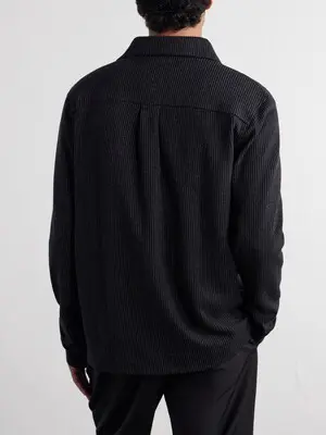 Mr P. Pinstriped Cotton-blend Jersey Shirt