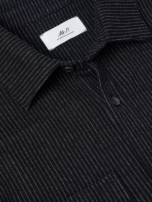 Mr P. Pinstriped Cotton-blend Jersey Shirt