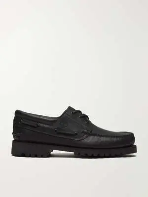 Timberland Authentic 3-eye Lug Full-grain Leather Boat Shoes - Black