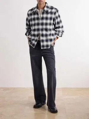 CORRIDOR Zoclao Checked Zip-up Cotton Jacket
