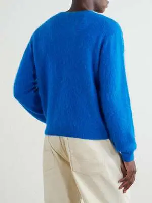 Auralee Garment-dyed Alpaca Cardigan