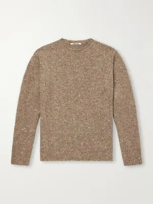 Auralee Super 100's Wool Sweater - Brown