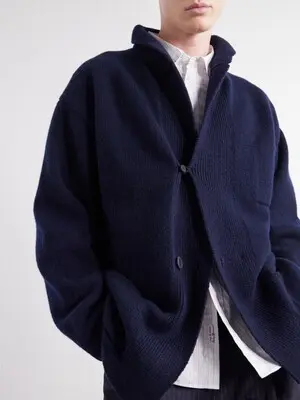 Inis Meáin Wool And Cashmere-blend Shawl Collar Cardigan