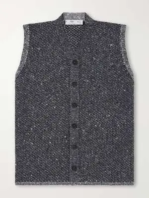 Inis Meáin Breidin Merino Wool And Cashmere-blend Gilet - Gray