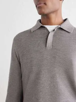 Mr P. Cashmere And Silk-blend Polo Sweater