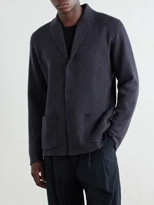 Inis Meáin Merino Wool Herringbone Cardigan