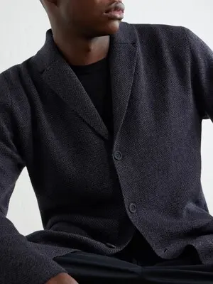 Inis Meáin Merino Wool Herringbone Cardigan