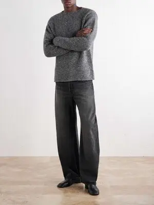 Auralee Super 100's Wool Sweater - Gray