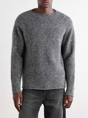Auralee Super 100's Wool Sweater - Gray