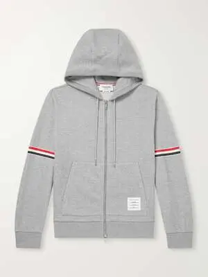 Thom Browne Cotton-piqué Zip-up Hoodie