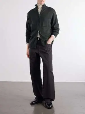 Inis Meáin Wool And Linen-blend Zip-up Cardigan