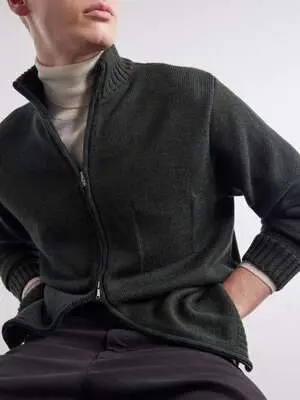 Inis Meáin Wool And Linen-blend Zip-up Cardigan