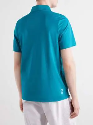 On Court Logo-printed Shell Polo Shirt - Green