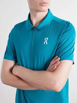On Court Logo-printed Shell Polo Shirt - Green