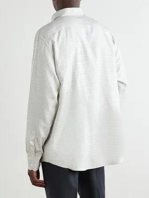 Zegna Checked Silk-twill Shirt