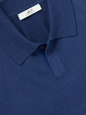 Mr P. Cashmere Polo Sweater - Blue
