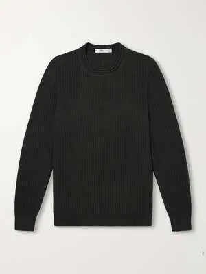 Inis Meáin Merino Wool And Cashmere-blend Sweater - Green